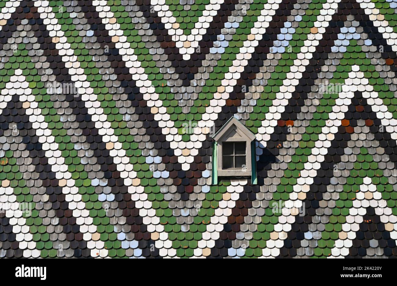Saint Stephen Church colorful roof detail in Vienna Austria Stock Photo ...