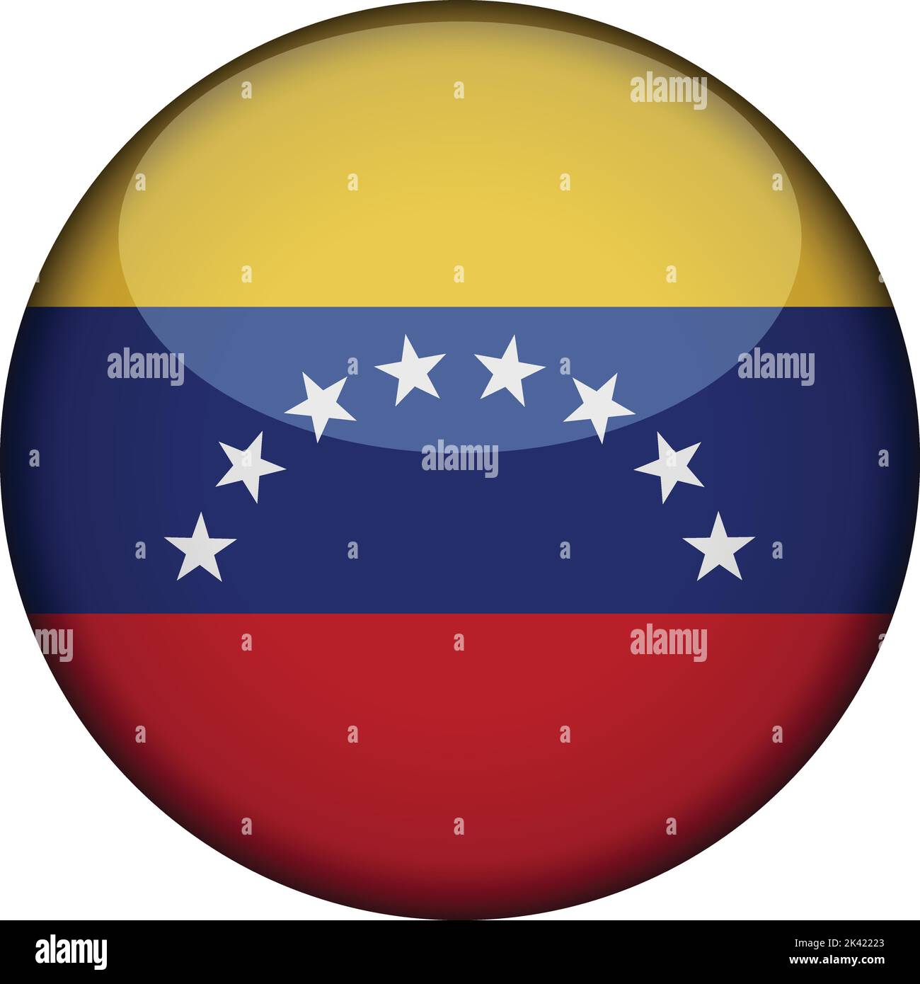 venezuela Flag in glossy round button of icon. venezuela emblem ...