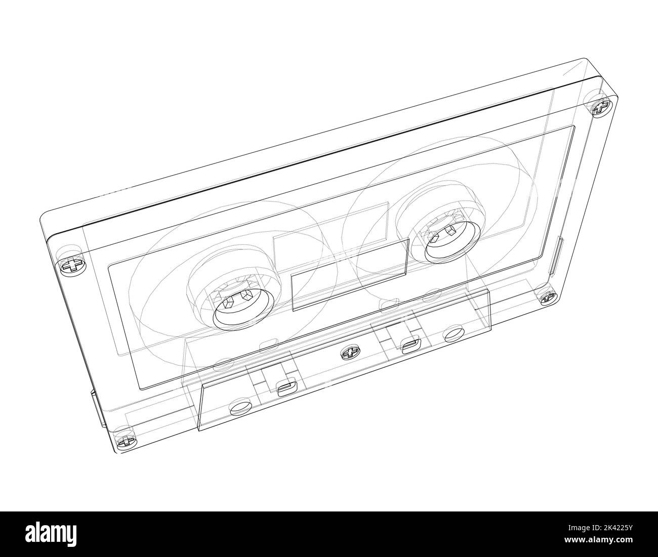 Cassette tape. Vector rendering of 3d Stock Vector Image & Art - Alamy