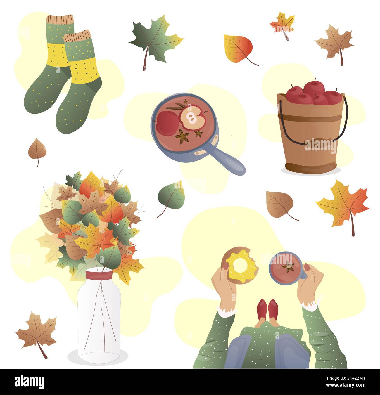 Cute cartoon stickers hi-res stock photography and images - Alamy