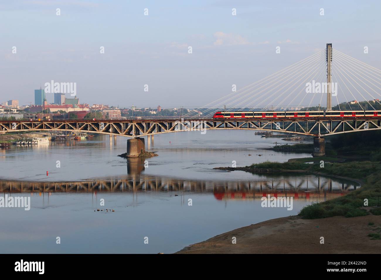 Bridge over the Vistula River in Warsaw, Poland Stock Photo - Alamy