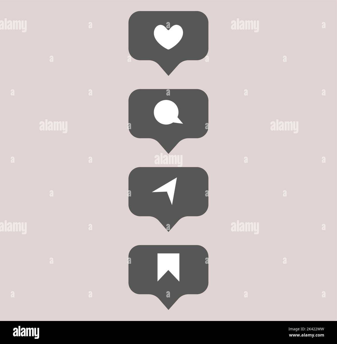 Cute cartoon for mobile smartphone with Likes notification icons ...