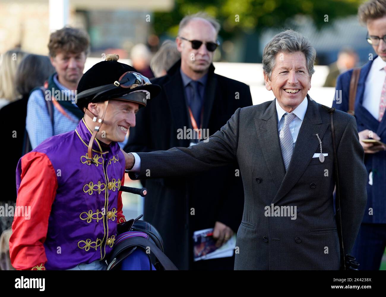 Tom Marquand speaks to John Warren after riding Educator in the ...