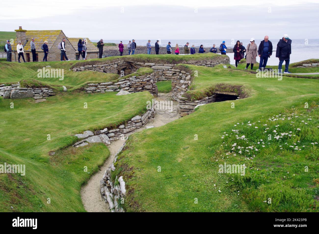 Skara Brae archeological area, Orkney Islands, Scotland, UK Stock Photo ...