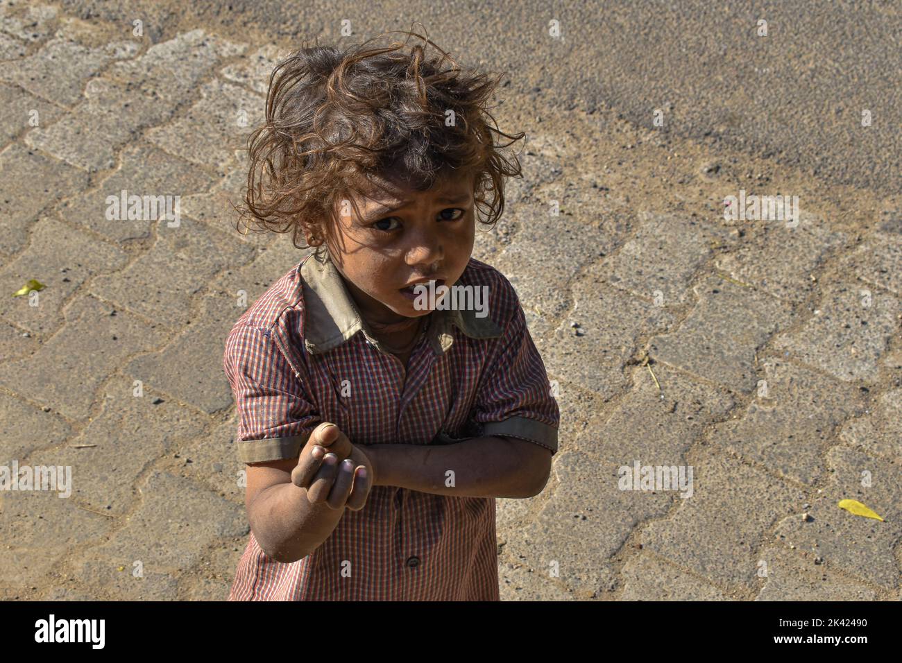 Photo of Indian Street Child Stock Photo - Alamy
