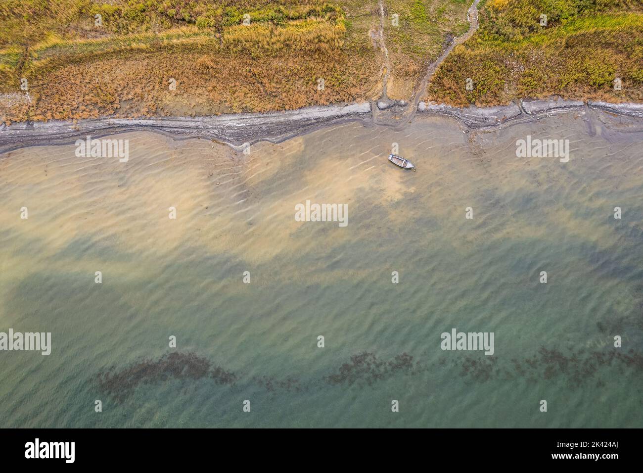 Aerial view of Ohrid-Prespa Transboundary Biosphere Reserve in National ...