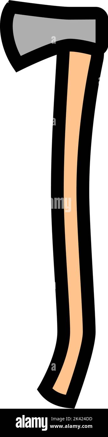felling axe hatchet color icon vector illustration Stock Vector Image ...