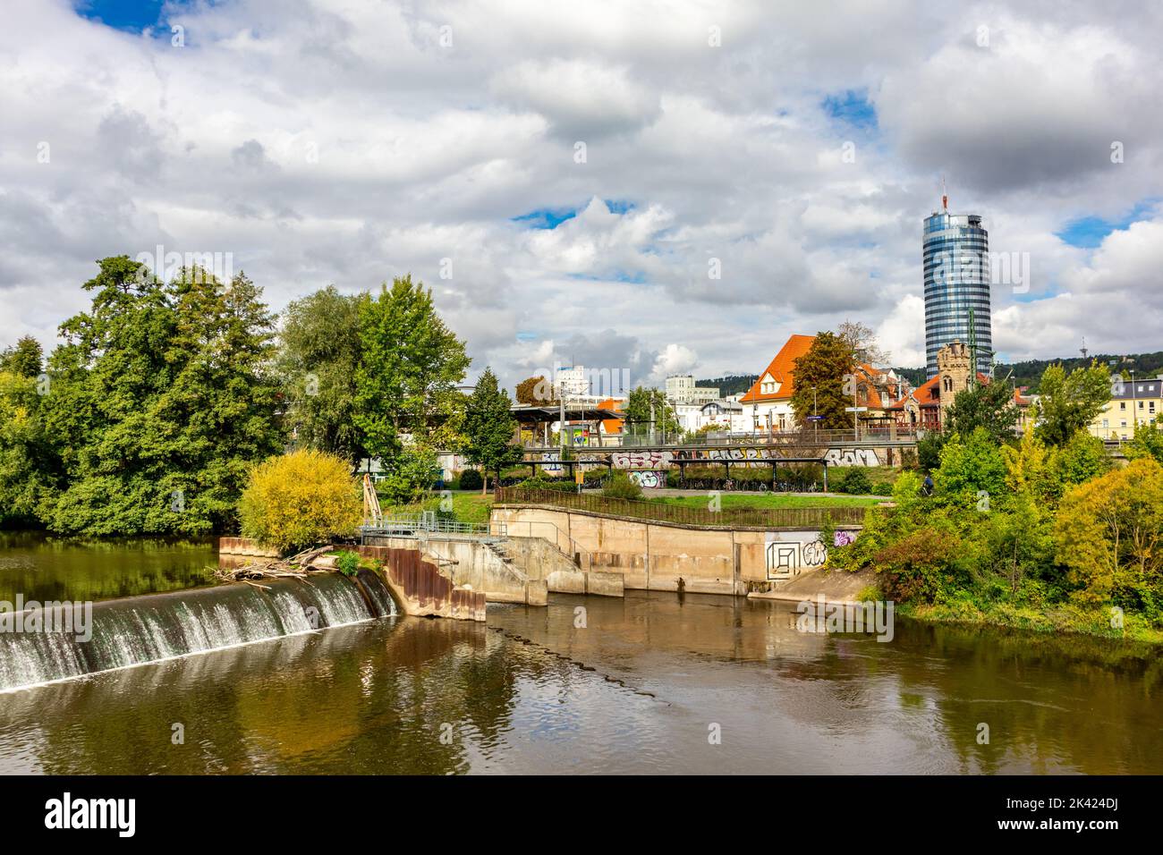 Small walk through the park along the Saale in Jena - Thuringia ...