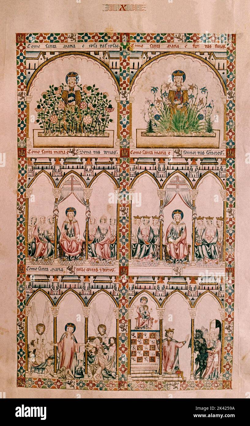 MTI1-CANTIGA STA MARIA Nº10-F18R-LOOR A STA MARIA COMO ES HERMOSA Y ...