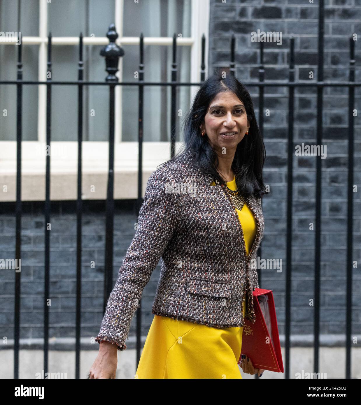 London, UK. 25th Sep, 2022. Suella Braverman, Home Secretary, arrives ...