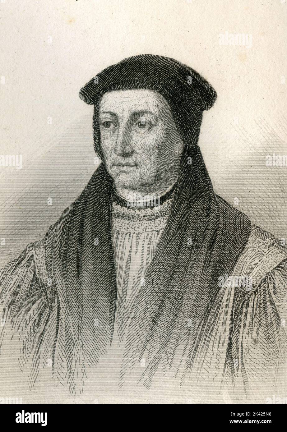Portrait of English cardinal John Fisher, Bishop of Rochester, 1800 ca ...