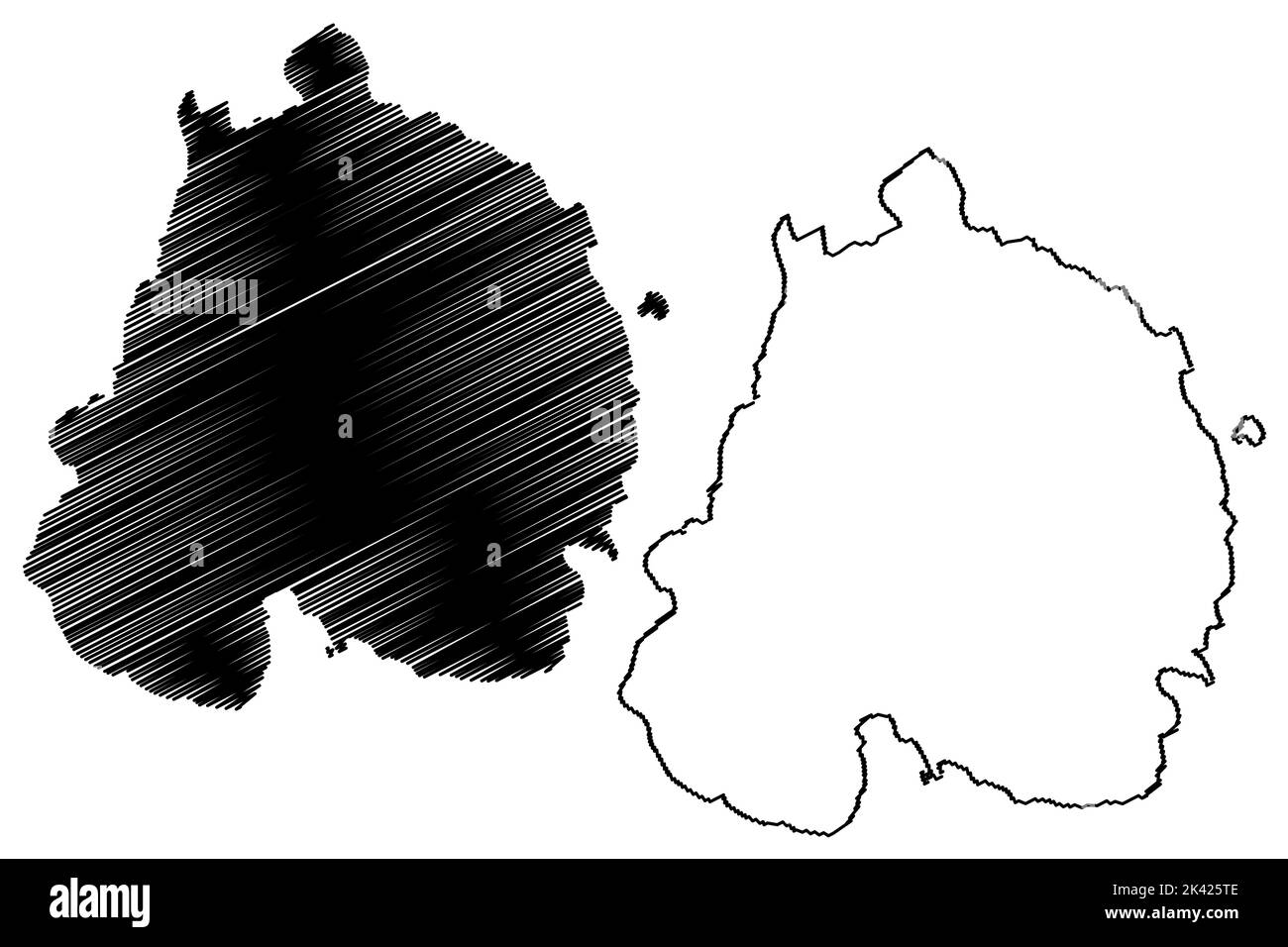 Megalonisos Petalion island (Hellenic Republic, Greece) map vector ...