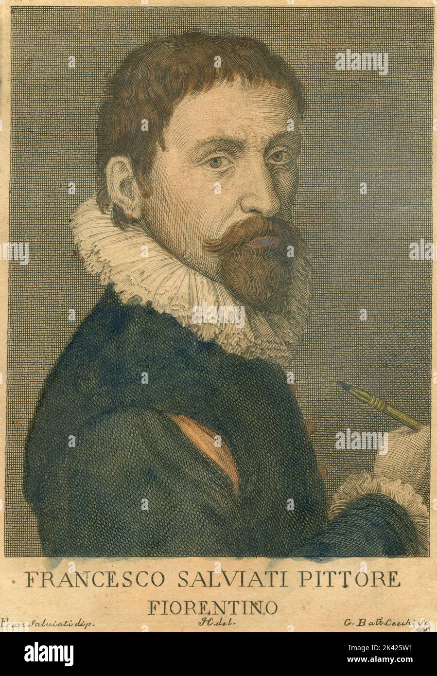 Portrait of Italian painter Francesco Salviati, 1700 ca Stock Photo - Alamy