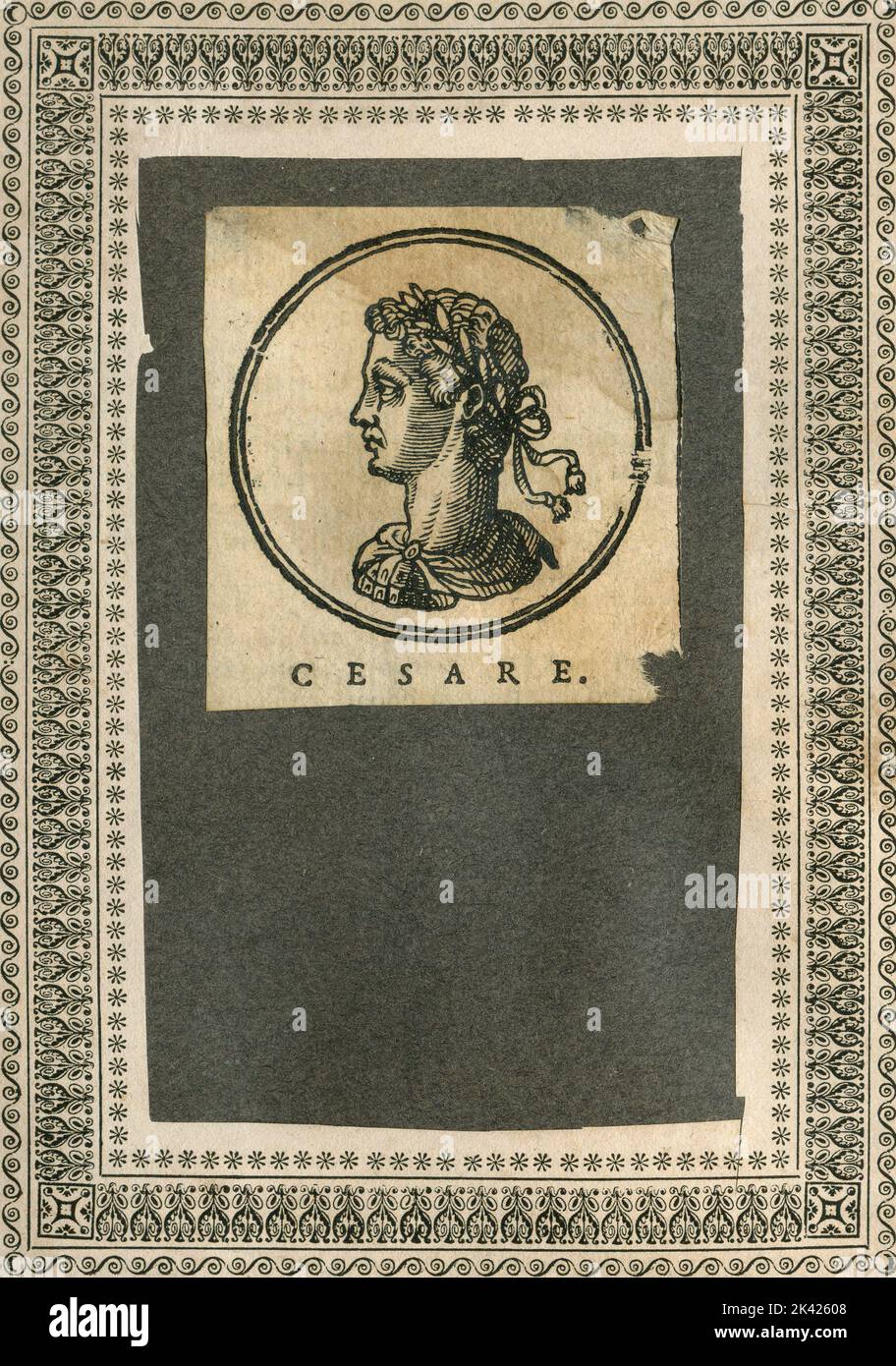 Portrait of Roman statesman and general Julius Caesar, 1700 ca Stock ...