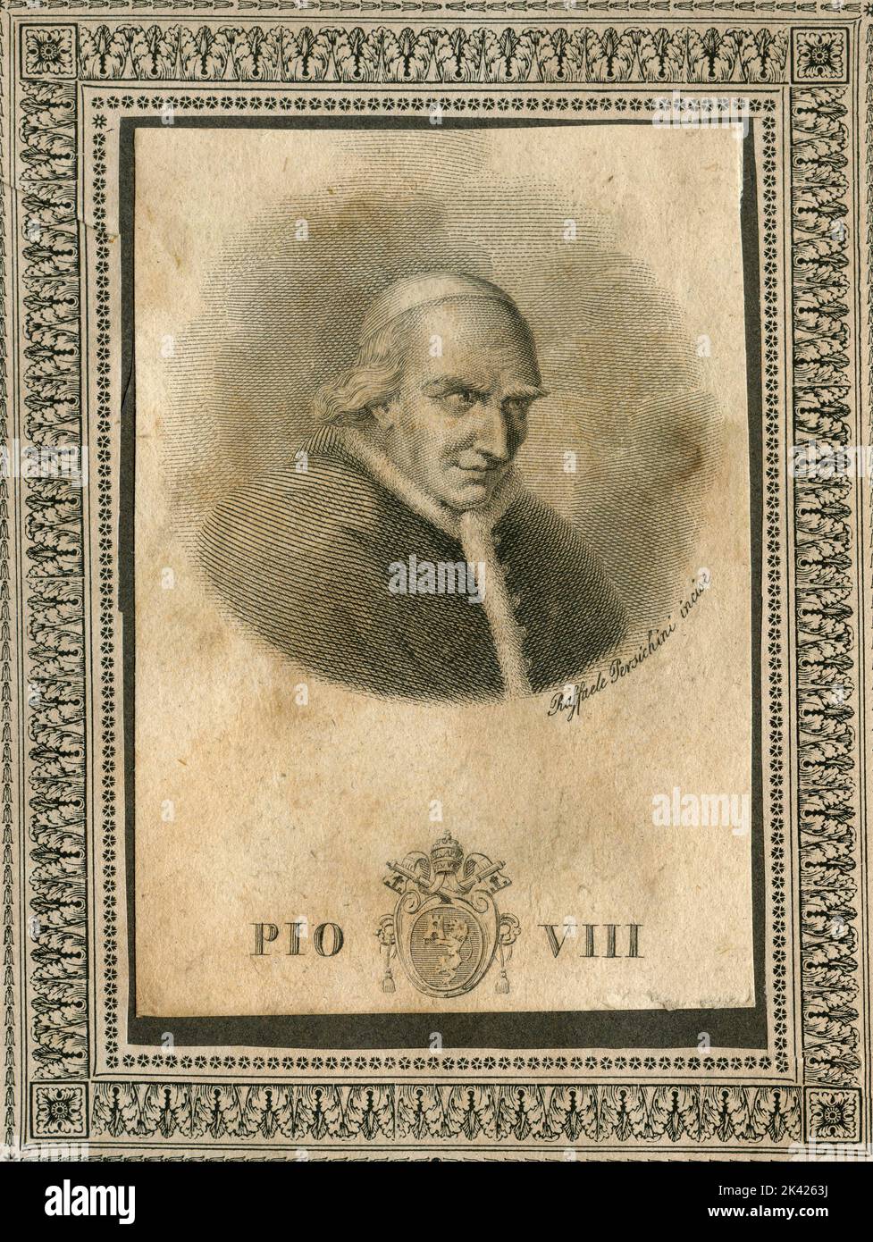 Portrait of Italian pope Pius VIII, 1700 ca Stock Photo - Alamy