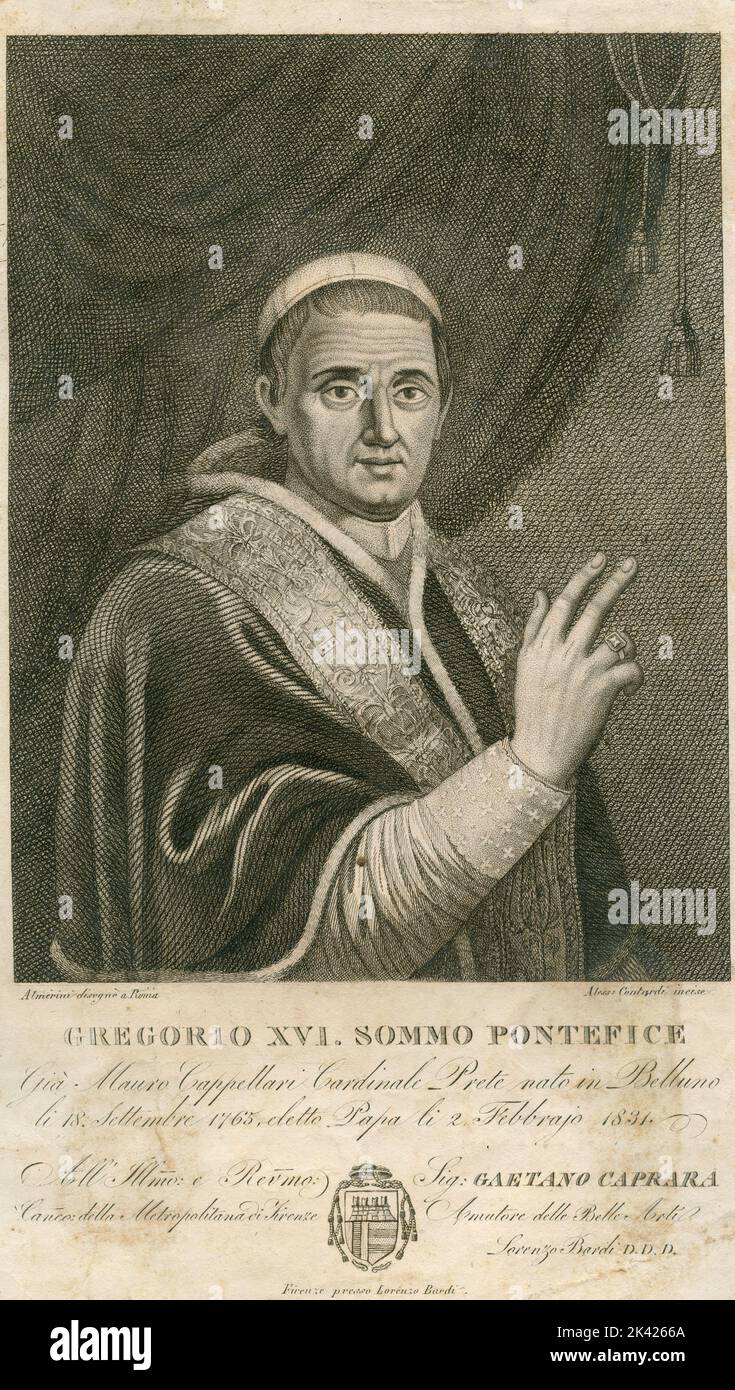 Portrait of Italian pope Gregory XVI, 1700 ca Stock Photo - Alamy
