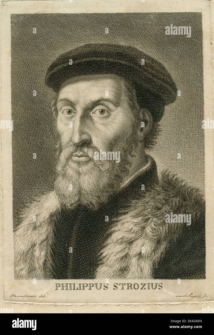 Portrait of Italian statesman, condottiero and banker Filippo Strozzi ...