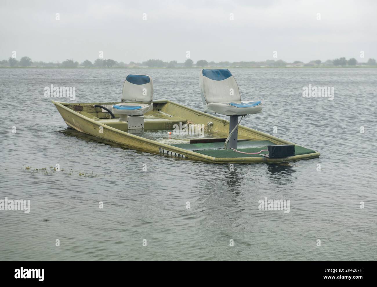 Winter Haven, Florida, USA. 29th Sep, 2022. A small fishing boat on ...