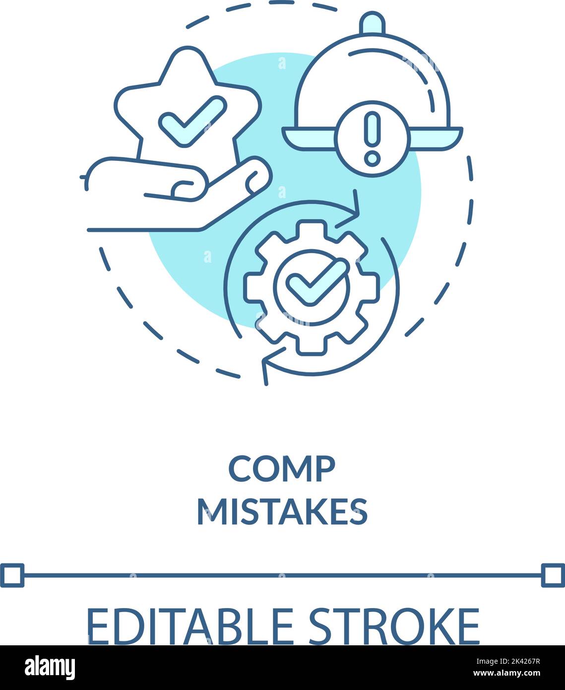 Comp mistakes turquoise concept icon Stock Vector Image & Art - Alamy