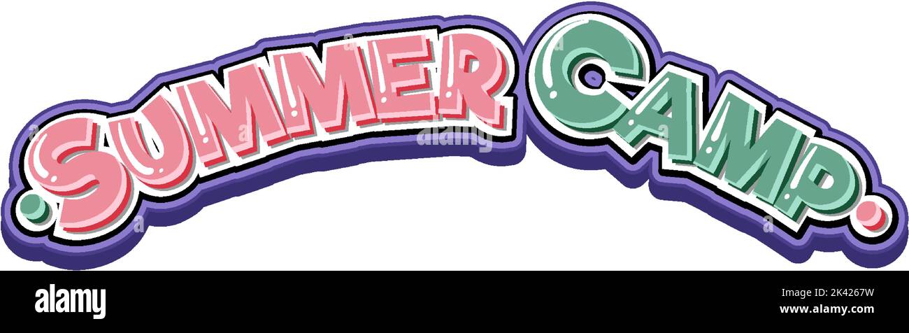 Font design for word summer camp illustration Stock Vector Image & Art ...