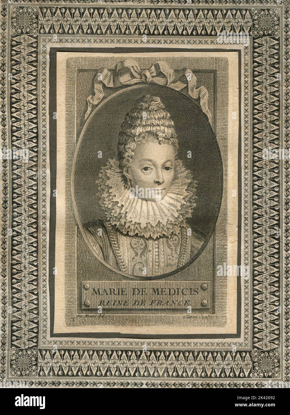 Portrait of French Queen Maria de' Medici, 1700 ca Stock Photo - Alamy