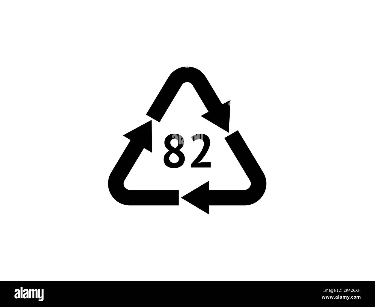 Composite Recycling codes. Recycling symbol on an isolated background ...
