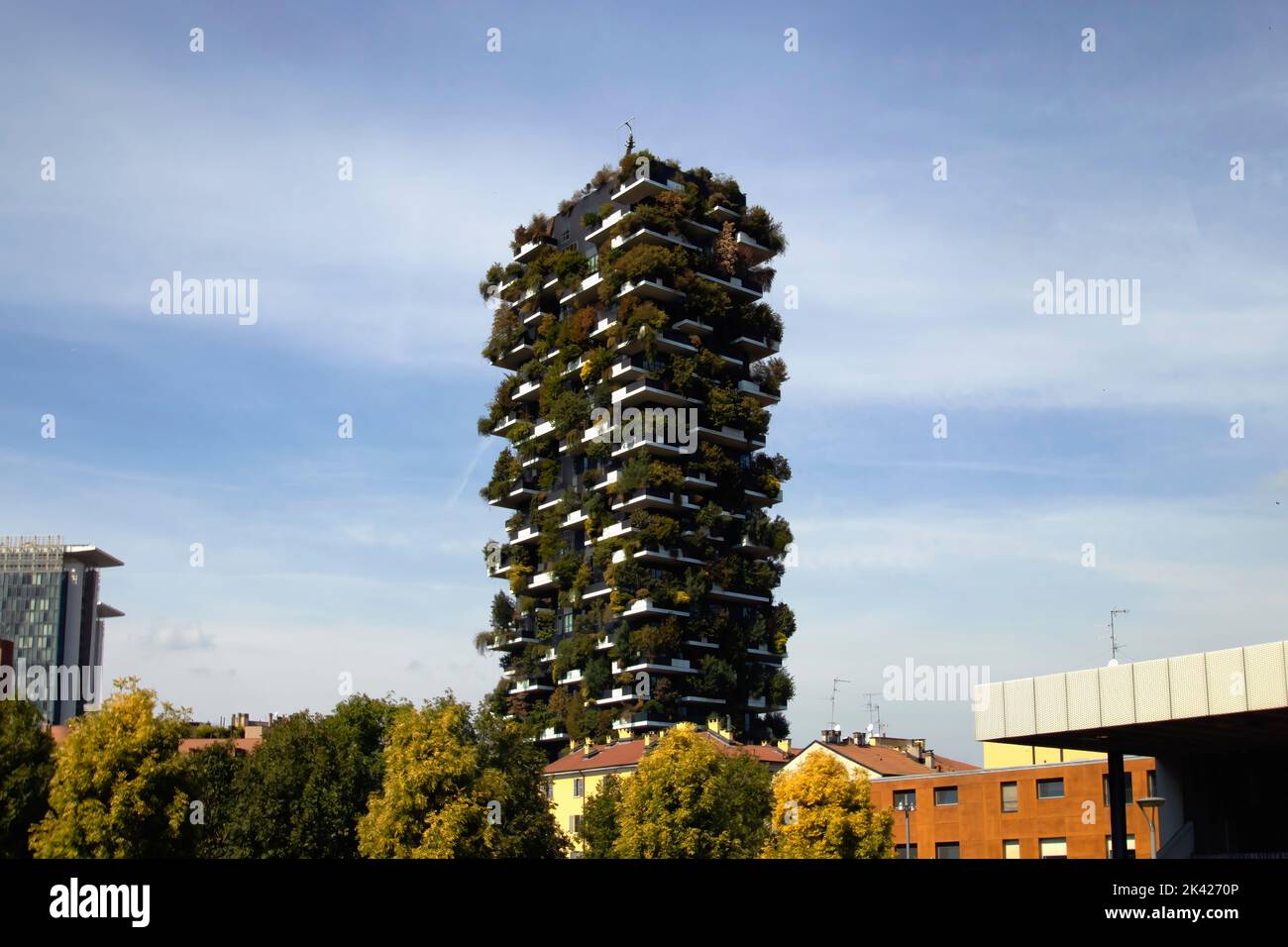 An apartment block at TreeVilla Park in Milan, Italy Stock Photo - Alamy