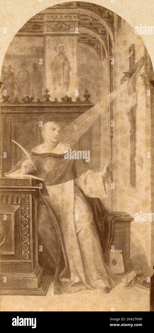 Saint Dominic of Guzman, painting by Italian artist Silverio Capparoni ...