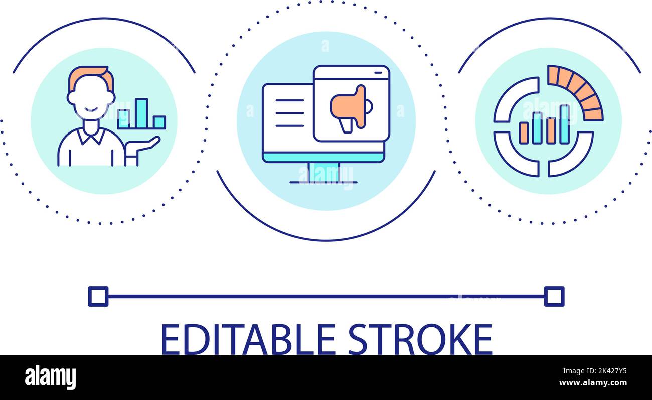 Effective online promotion loop concept icon Stock Vector Image & Art ...