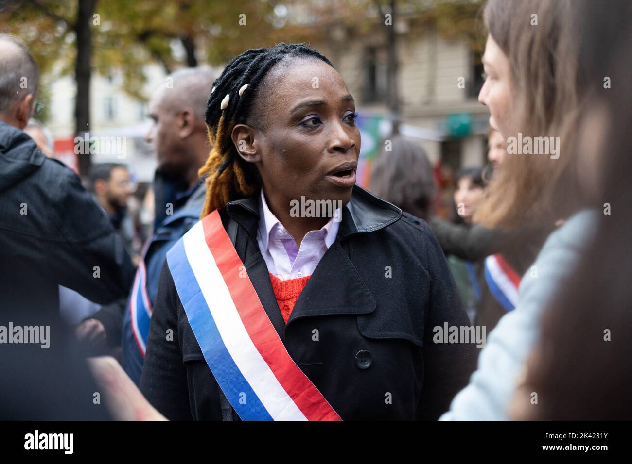 Paris, France, September 29, 2022. LFI deputy Rachel Keke during a ...