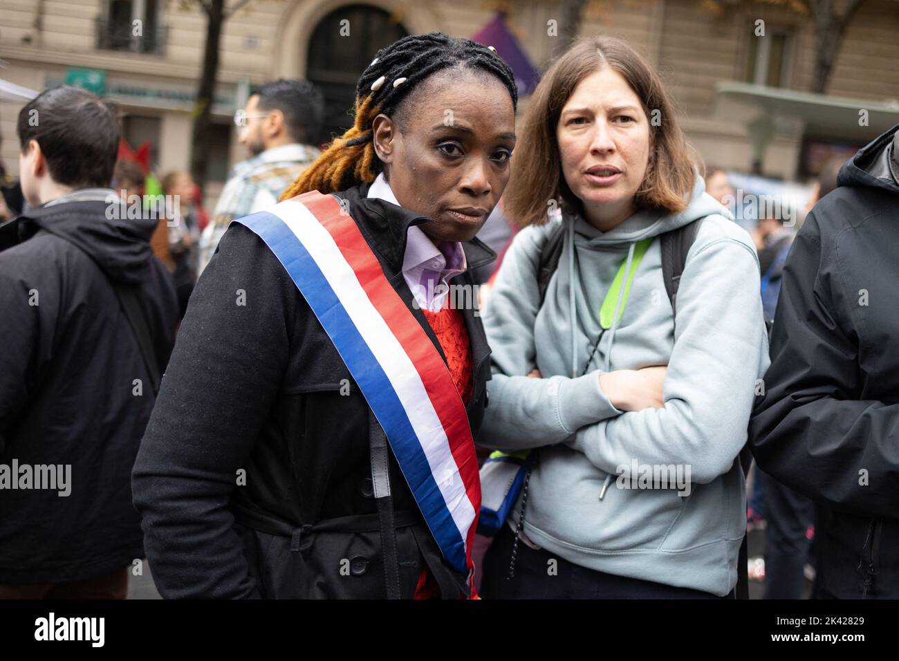 Paris, France, September 29, 2022. LFI deputy Rachel Keke during a ...