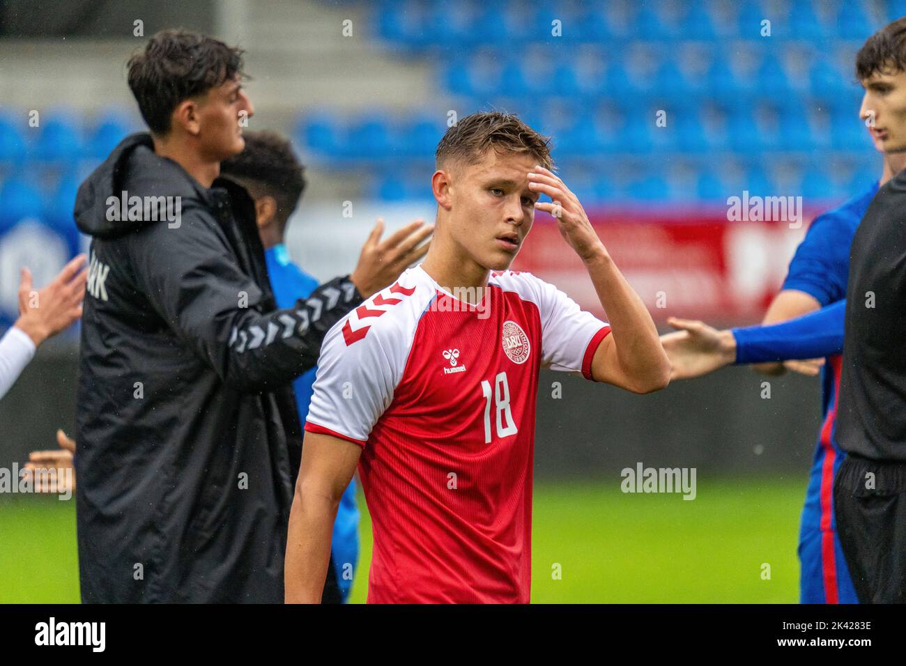 Hobro, Denmark. 27th, September 2022. Mads Enggaard (18) of Denmark ...