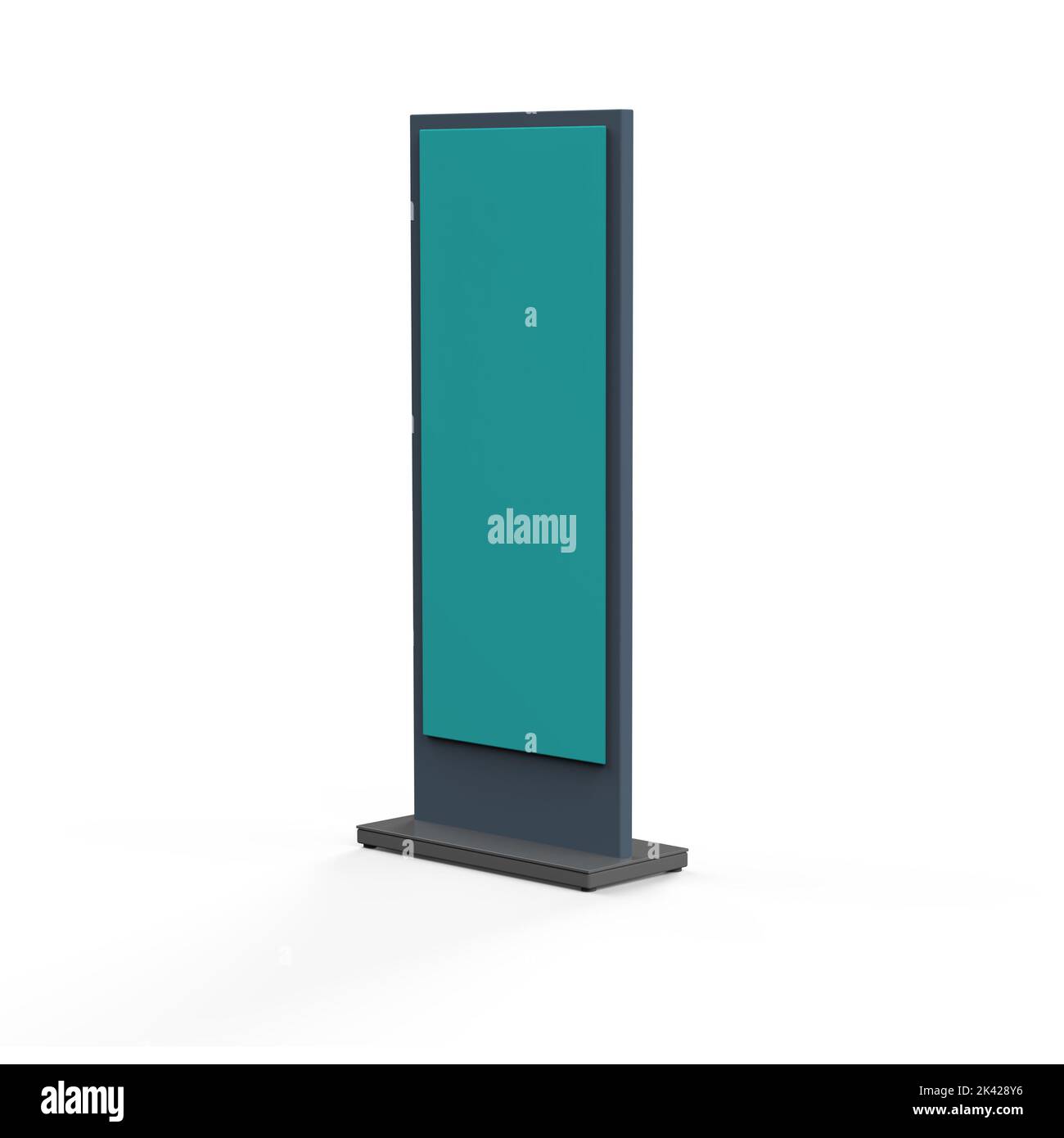 Blank white pylon mockup, side view, isolated. Clear poster template ...