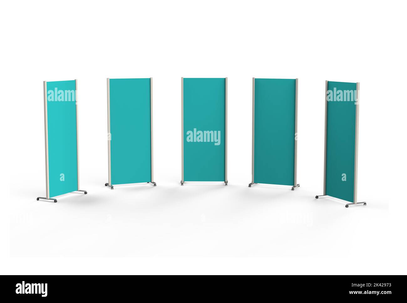 Blank white pylon mockup, side view, isolated. Clear poster template ...