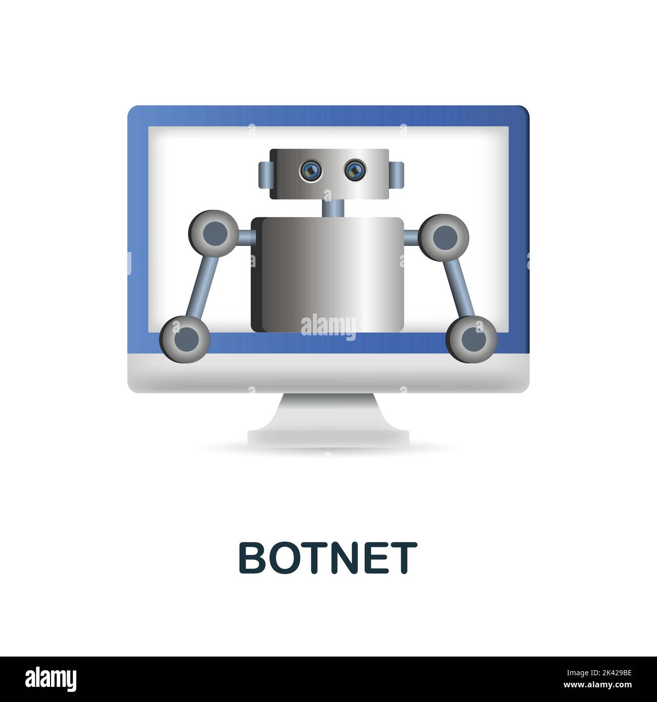 Botnet Icon 3d Illustration From Cybercrime Collection Creative
