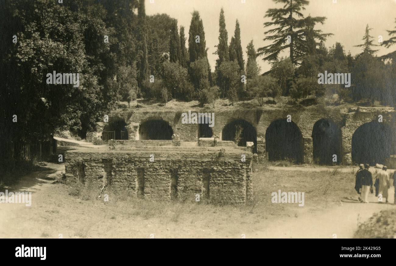 View of the House of Tiberius on the Palatin Hill, Rome, Italy 1920s ...