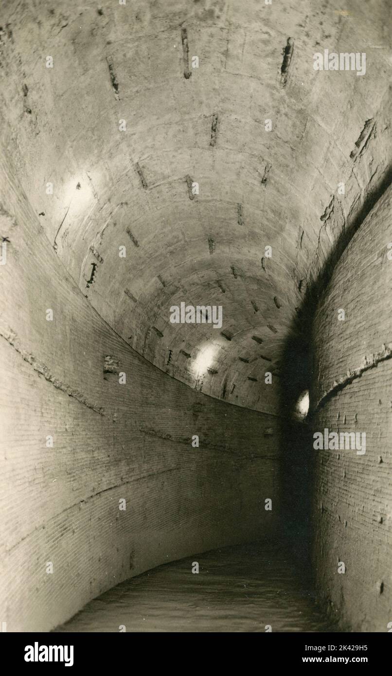 Roman helical ramp at Castel St. Angelo, Rome, Italy 1930s Stock Photo ...