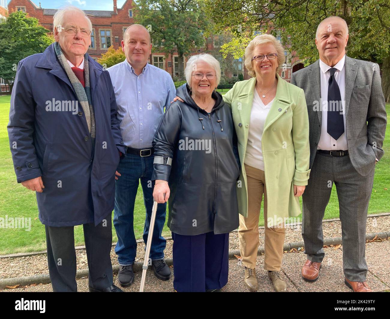 (left to right) Victims campaigners Michael Gallagher, Billy McManus ...