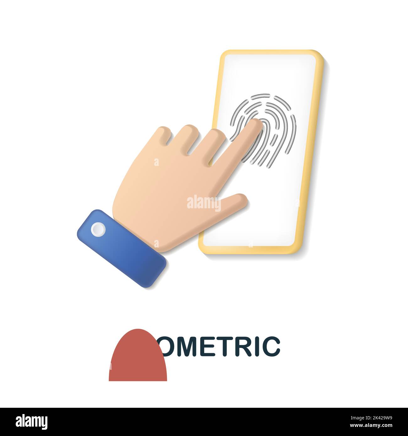 Biometric Icon 3d Illustration From Cybercrime Collection Creative