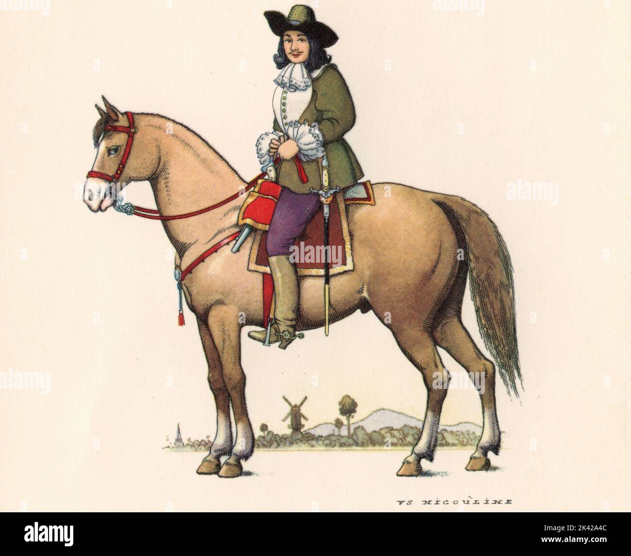 Illustration of Flemish knight from the Netherland, 1596 Stock Photo ...