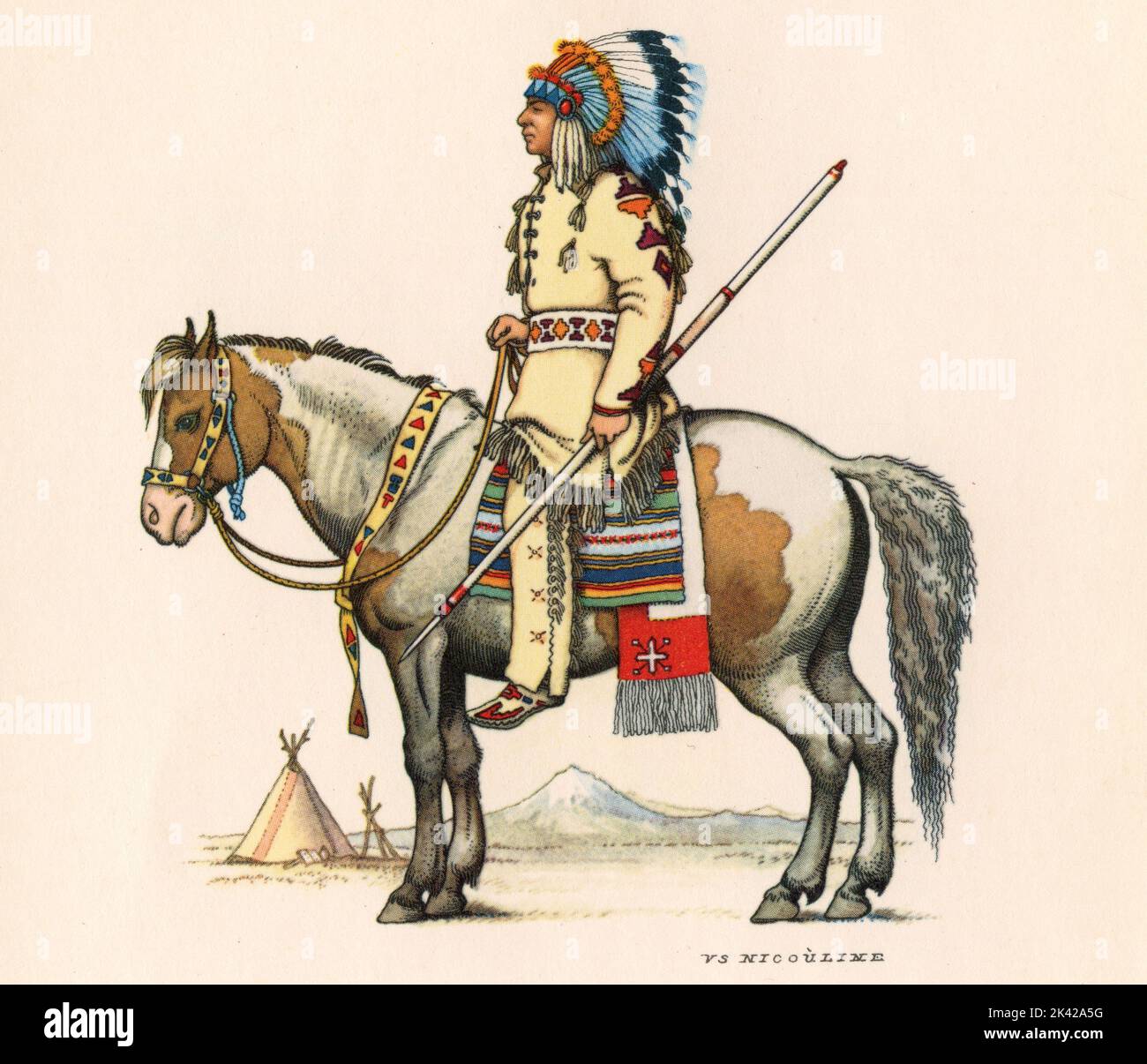 Native american illustration hi-res stock photography and images - Alamy