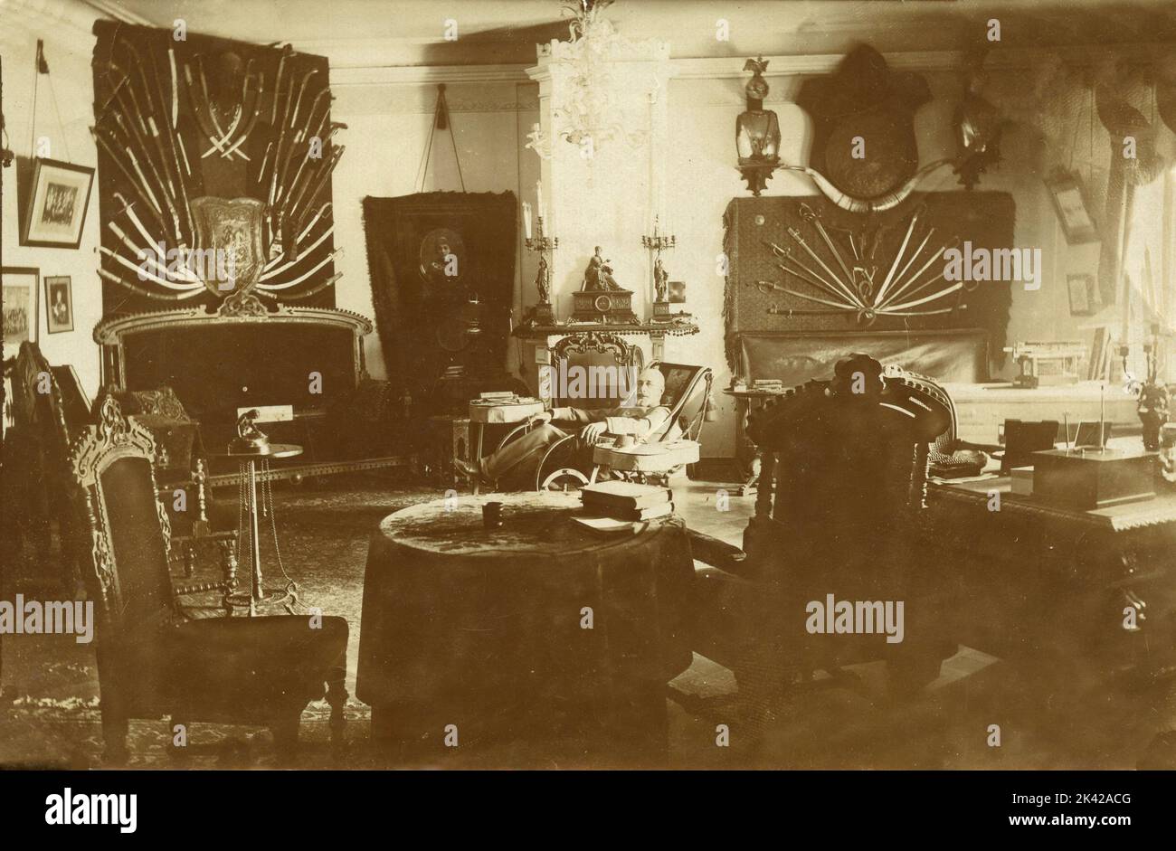 Office of retired Cavalry general, France 1890s Stock Photo - Alamy