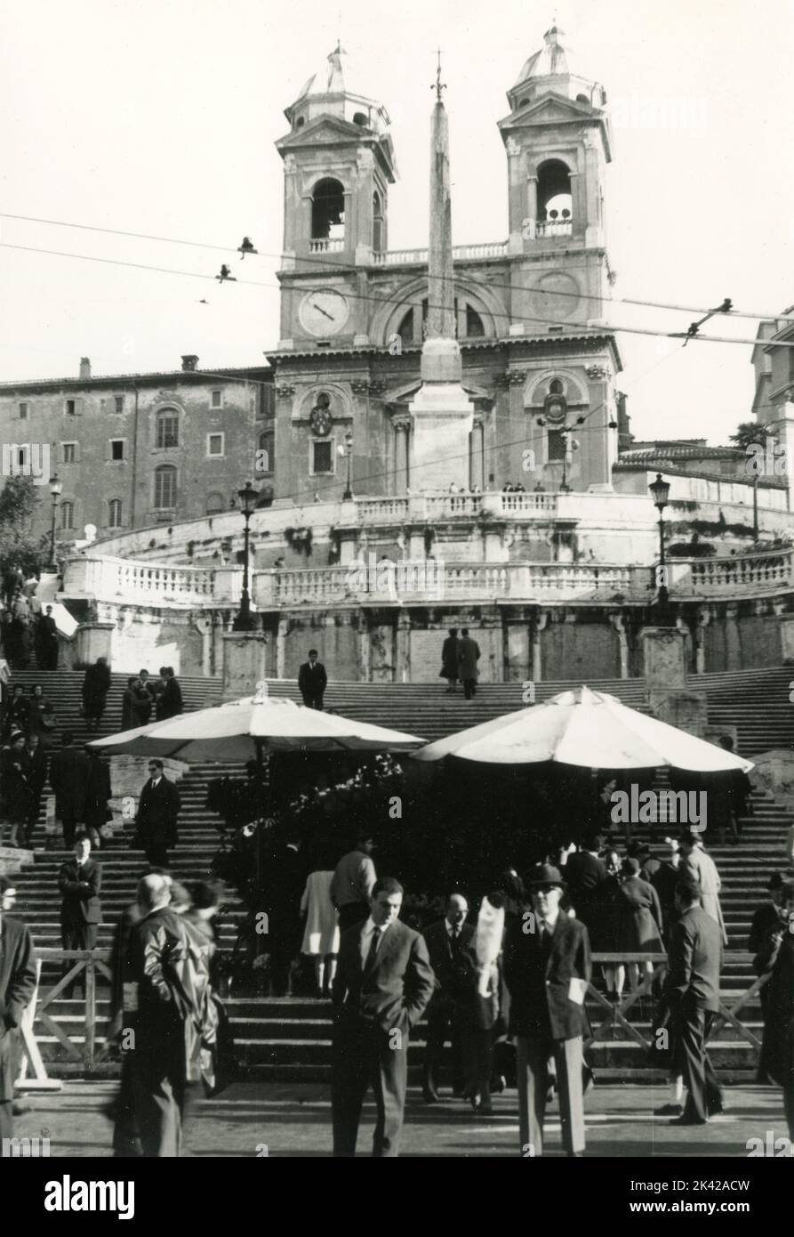 Spanish steps rome 1950s hi-res stock photography and images - Alamy