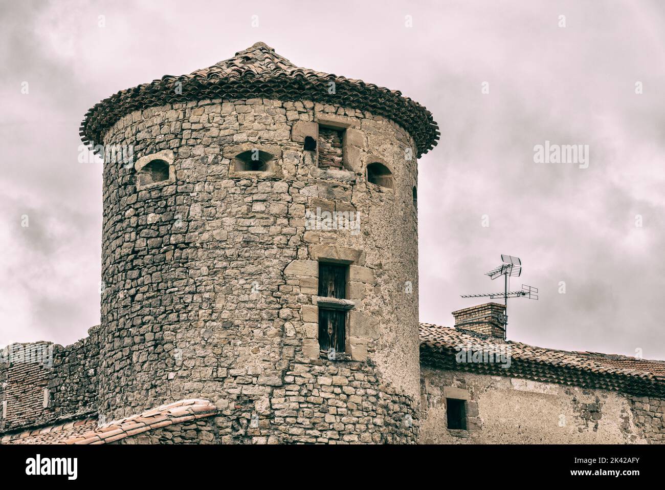 Rennes-le-Château castle. (aka château des Hautpoul). Origins from 13th ...