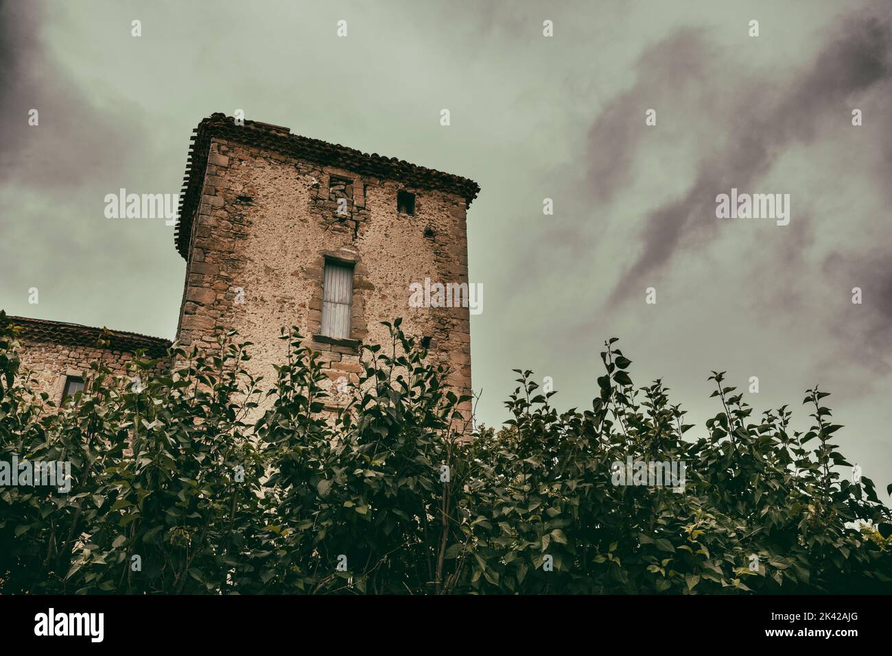 Rennes-le-Château castle. (aka château des Hautpoul). Origins from 13th ...