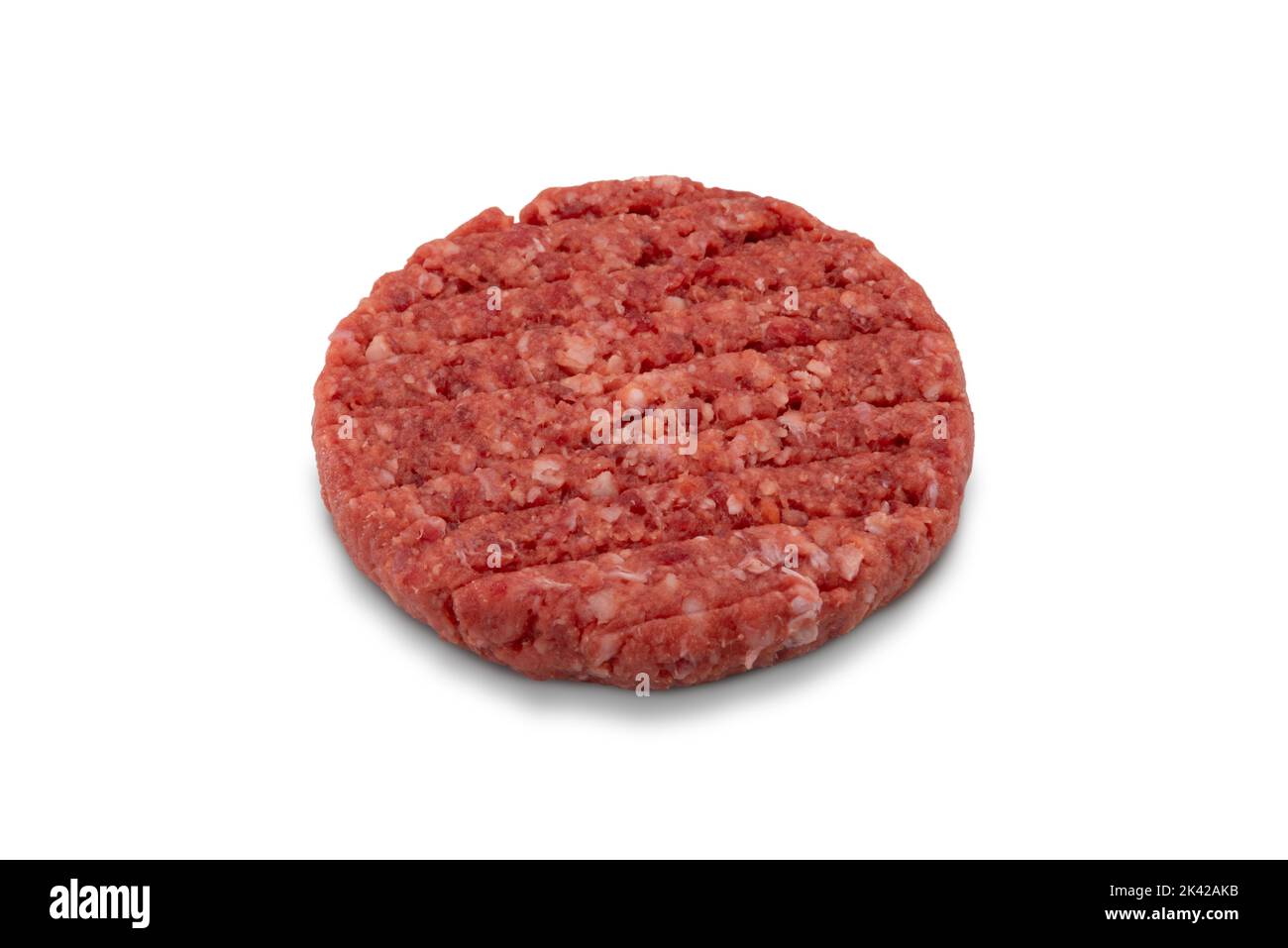Raw hamburger isolated on white, clipping path Stock Photo - Alamy