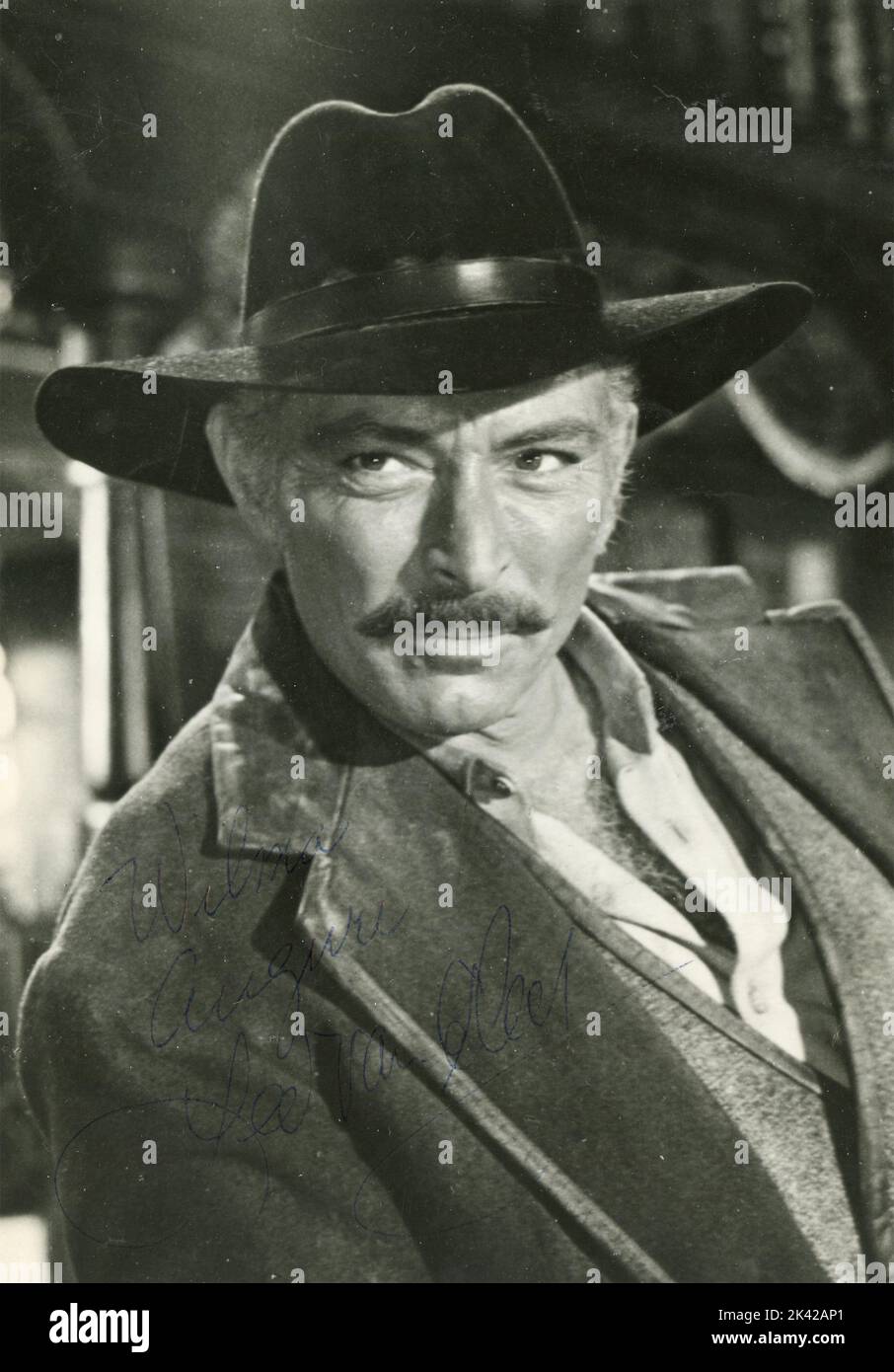 Portrait of American actor Lee Van Cleef, USA 1970s Stock Photo - Alamy