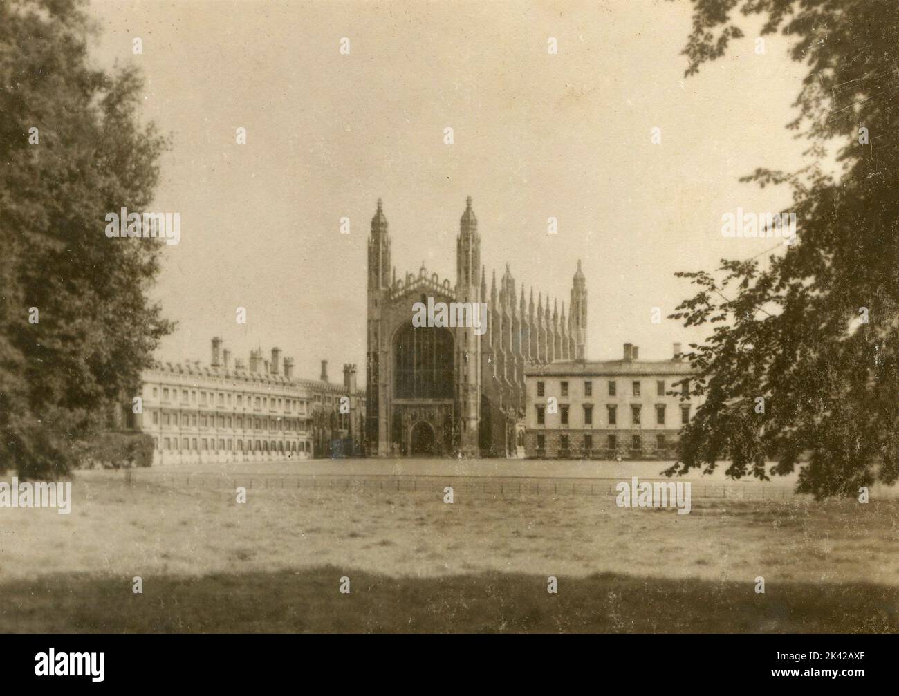 View of Kings College, Cambridge, UK 1930s Stock Photo - Alamy