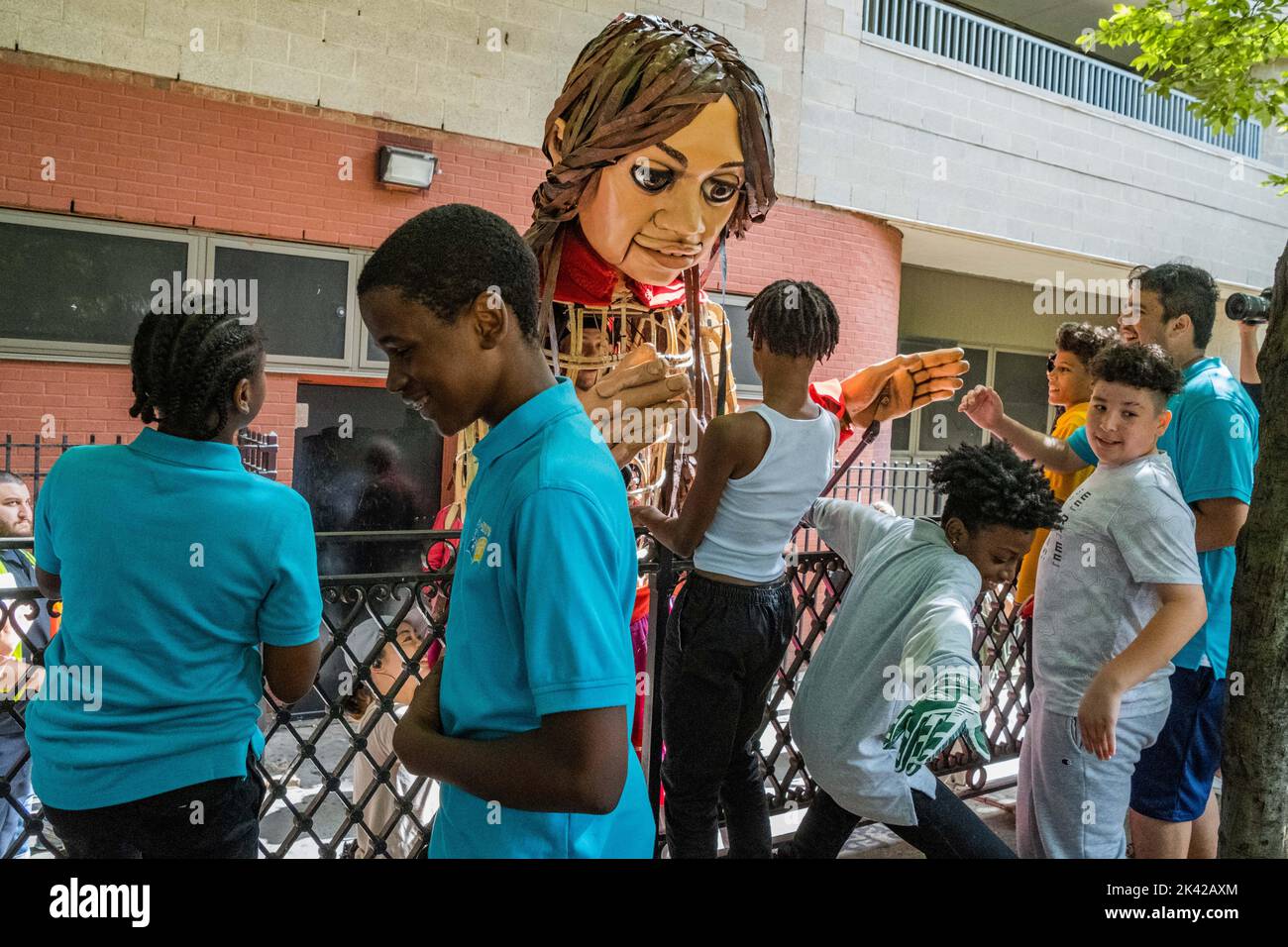 New York, New York, USA. 28th Sep, 2022. Little Amal is a 10 year old ...