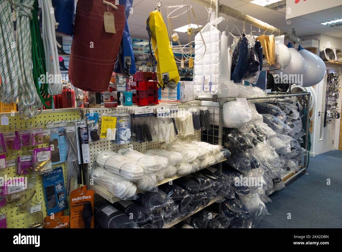 Boat shop / ship chandler / boats chandlery interior selling provisions ...